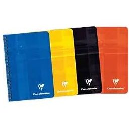 Clairefontaine Notizbuch A7+ Kariert Spiralbindung Pappe Farbig sortiert Nicht gelocht 100 Seiten 50 Blatt