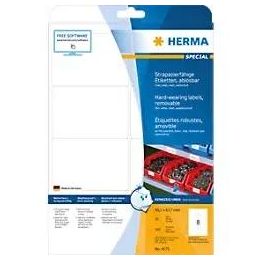 Herma Wetterfeste Etiketten 4575 DIN A4 Weiß Rechteckig 99,1 x 67,7 mm 20 Blatt à 8 Etiketten