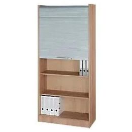 Hammerbacher Rollladenschrank Braun, Silber 900 x 400 x 2.004 mm