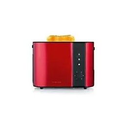 Severin Toaster Schwarz, Rot Edelstahl 800 W AT 2217