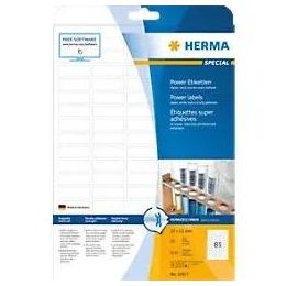 Herma Power Etiketten 10917 DIN A4 Weiß Rechteckig 37 x 13 mm 25 Blatt à 85 Etiketten