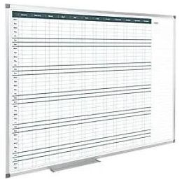 Jährlich Whiteboard Magnetisch Eckhalterungen 90 (B) x 60 (H) cm Metall Weiß