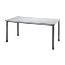 Hammerbacher Matrix Schreibtisch Rechteckig Grau, Silber 4 Füße 1.600 (B) x 800 (T) x 810 (H) mm Aluminium, Holz, Kunststoff, Spanplatte