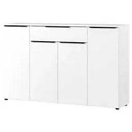 Germania GW-Mailand Sideboard Spanplatte 5 Fachböden 1.610 x 400 x 1.010 mm Weiß