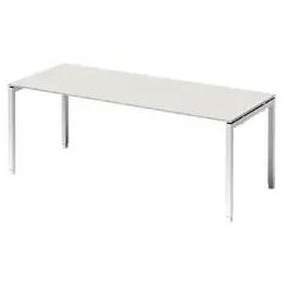 Bisley Cito Höhenverstellbar Schreibtisch Hellgrau 4 Metallfüße 2.000 (B) x 800 (T) x 740 (H) mm MFC (Melaminbeschichtete Spanplatte), Stahl