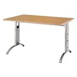 Hammerbacher Future VFS Höhenverstellbar Schreibtisch Rechteckig Buche C-Fuß 1.200 (B) x 800 (T) x 850 (H) mm Spanplatte, Stahl