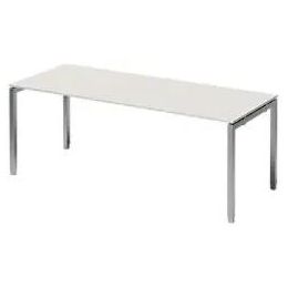 Bisley Cito Höhenverstellbar Schreibtisch Hellgrau 4 Metallfüße 2.000 (B) x 800 (T) x 740 (H) mm MFC (Melaminbeschichtete Spanplatte), Stahl