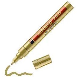 Edding 750 Permanent Lackmarker Gold Mittel Rundspitze 2 - 4 mm Wasserbeständig
