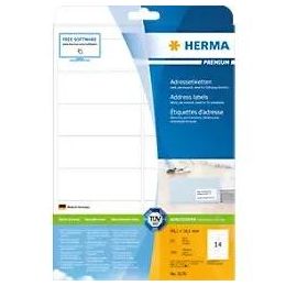 Herma Adressetiketten 5076 Weiß Rechteckig 99,1 x 38,1 mm 25 Blatt à 14 Etiketten