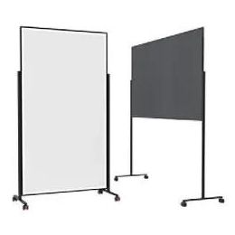 MAGNETOPLAN VarioPin Whiteboard-Pinnwand-Kombi Magnetisch 100 (B) x 9 (T) x 180 (H) cm Grau, Schwarz, Weiß