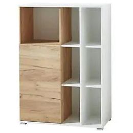Germania Aktenschrank Melamin 2 Fachböden abschließbar 850 x 400 x 1.200 mm Eiche Braun