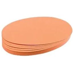 Franken Oval Moderationskarten 19 x 11 cm Papier Orange 500 Stück