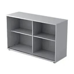 Hammerbacher Schiebetürenschrank Melaminharzbeschichtete Spanplatte 1 Fachboden 1.200 x 400 x 748 mm Grau