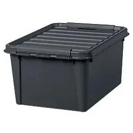Smartstore Recycled Kunststoff Aufbewahrungsbox 32 L Mit Deckel Grau 39 x 50 x 26 cm