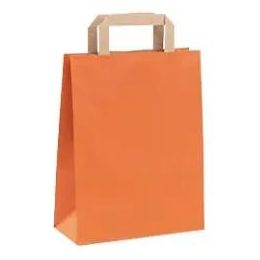 RAJA Tragetasche Papier Orange 10 x 28 x 22 cm 50 Stück