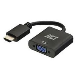 ACT VGA Female Adapterkabel HDMI Male AC7535 Schwarz 15 cm