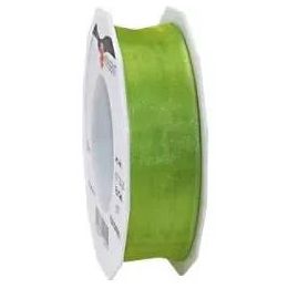 PR&Auml;SENT PRAESENT Organza 6072525-127 Grasgr&uuml;n 25 mm x 25 m 2 St&uuml;ck