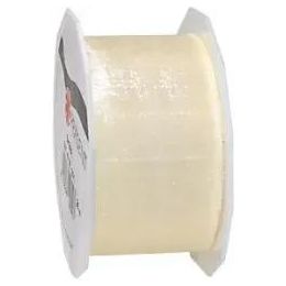 PRÄSENT PRAESENT Organza 6014025-004 Créme 40 mm x 25 m 3 Stück