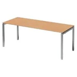 Bisley Cito Höhenverstellbar Schreibtisch Buche 4 Metallfüße 2.000 (B) x 800 (T) x 740 (H) mm MFC (Melaminbeschichtete Spanplatte), Stahl