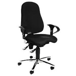 Topstar Sitness 10 Bürostuhl Permanentkontakt Stoff Höhenverstellbare Armlehne Höhenverstellbarer Sitz Schwarz 110 kg