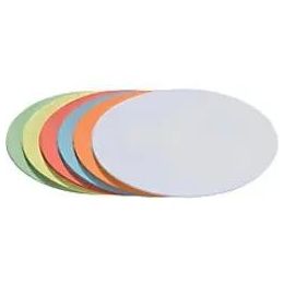 Franken Oval Moderationskarten 19 x 11 cm Papier Farbig sortiert 300 St&uuml;ck