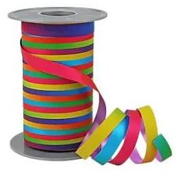 PRÄSENT PRAESENT Ringelband 18509-099 Regenbogen 10 mm x 100 m 4 Stück