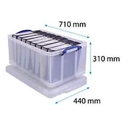 Really Useful Box Kunststoff Aufbewahrungsbox 64 L Transparent 44 x 71 x 31 cm