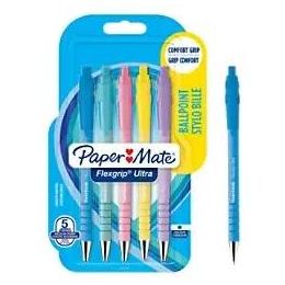 Papermate FlexGrip Ultra Kugelschreiber Blau Medium 1 mm Nicht Nachfüllbar 5 Stück