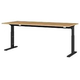 Germania GW-Profi 2.0 Höhenverstellbar Schreibtisch Rechteckig Eiche 1.800 (B) x 800 (T) x 800 (H) mm Melamin
