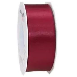 PR&Auml;SENT PRAESENT Doppelsatin 7184025-619 Bordeaux 40 mm x 25 m 2 St&uuml;ck