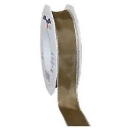 PR&Auml;SENT PRAESENT Seidenband 4722525-115 Taupe 25 mm x 25 m 2 St&uuml;ck