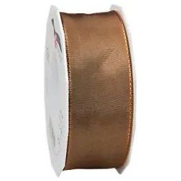 PR&Auml;SENT PRAESENT Seidenband 4644025-733 Macchiato 40 mm x 25 m 2 St&uuml;ck