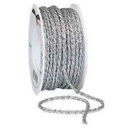 PRÄSENT PRAESENT Kordel Loire 9030425-631 Silber 4 mm x 25 m 2 Stück