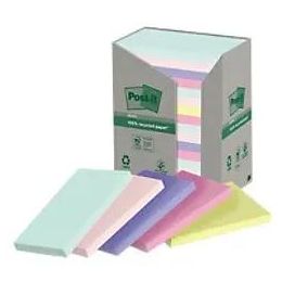 Post-it Haftnotizen Farbig Sortiert 76 x 127 mm 100 Blatt 16 St&uuml;ck