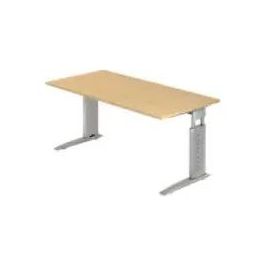 Hammerbacher VUS Höhenverstellbar Schreibtisch Rechteckig Ahorn C-Fuß 1.600 (B) x 800 (T) x 860 (H) mm Spanplatte, Stahl