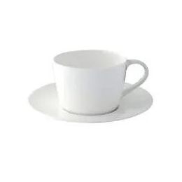 Nobel Fine Bone China Cappuccinountertasse Porzellan 170 mm Creme 24 Stück