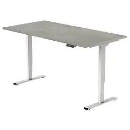 euroseats Economy Sitz-Stehschreibtisch Rechteckig Beton T-Fuß 1.400 (B) x 800 (T) x 1.275 (H) mm Metall