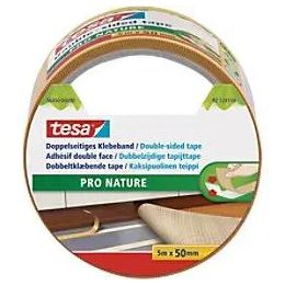 Tesa Doppelseitiges Klebeband Pro Nature Weiß 50 mm x 5 m