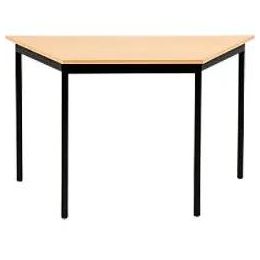 Sodematub Trapezförmig Konferenztisch Buche Eisen Schwarz 1.200 x 600 x 740 mm