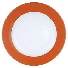 Teller Nova Ocean Weiß, Orange Porzellan 12 Stück 22 cm