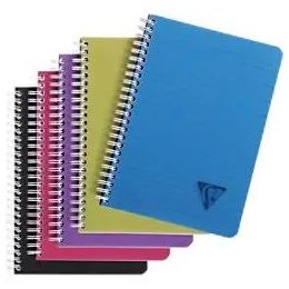 Clairefontaine Spiralblock 329546C DIN A5 (14,8 x 21,0 cm) Liniert Doppeldraht Polypropylen Soft Cover Farbig Sortiert Nicht perforiert 90 Blatt