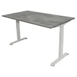 euroseats Schreibtisch Rechteckig Beton T-Fuß 1.600 (B) x 800 (T) x 865 (H) mm Metall