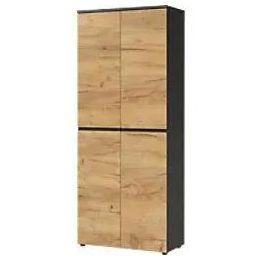 Germania Melamin Aktenregal Nein 800 x 400 x 1.970 mm Dunkelgrau, Hellbraun