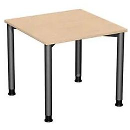 Speed Office Schreibtisch Rechteckig Buche 800 (B) x 800 (T) x 800 (H) mm MFC (Melaminbeschichtete Spanplatte)
