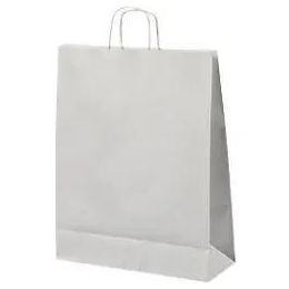 Mailmedia Papiertüte Gewundener Griff 320 x 120 x 410 mm 15,7 L Weiß 200 Stück