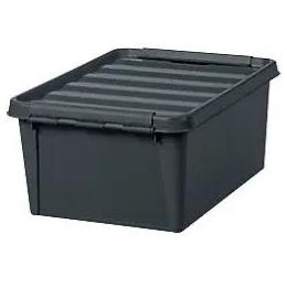 Smartstore Recycled Kunststoff Aufbewahrungsbox 14 L Mit Deckel Grau 30 x 40 x 18 cm
