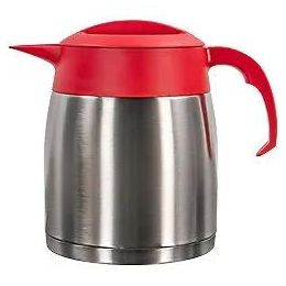 Jos ten Berg EasyClean Isolierkanne Edelstahl 1,2 L Rot, Silber
