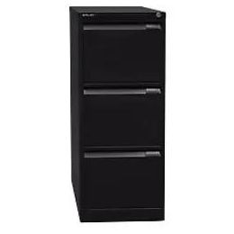 Bisley Aktenschrank A4BS3E 3 Sch&uuml;be Schwarz 413 x 622 x 1.016 mm