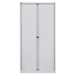 Bisley Rollcontainer-Schrank Kunststoff, Stahl 4 Fachböden abschließbar 1.000 x 430 x 1.980 mm Hellgrau