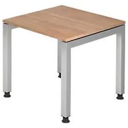 Hammerbacher J Series VJS Höhenverstellbar Schreibtisch Rechteckig Walnuss 4 Metallfüße 800 (B) x 800 (T) x 760 (H) mm Spanplatte, Stahl
